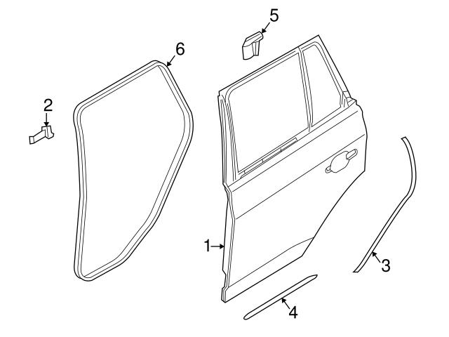 Genuine BMW 51723449349 Door Seal; Left, Right - BMW | 51350362617 ...