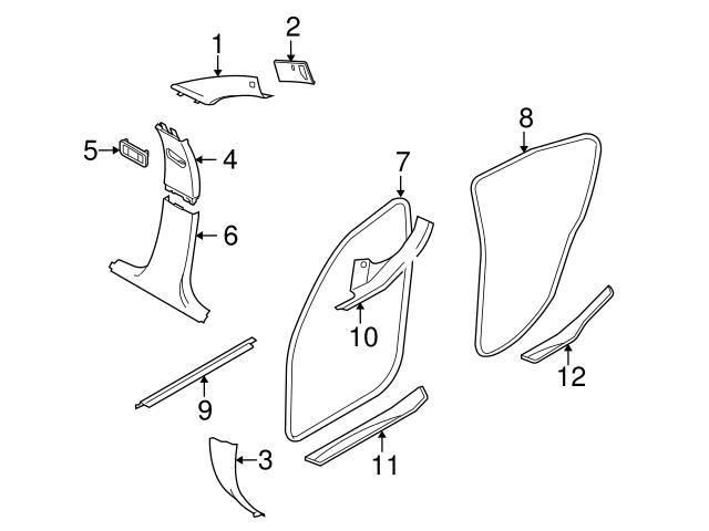 Genuine BMW 51727247260 Door Seal; Left Rear, Right Rear - BMW ...
