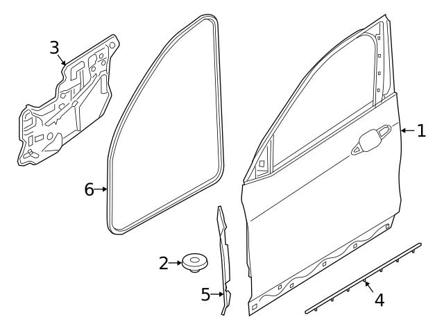 Genuine BMW 51727420830 Door Seal; Left, Right - BMW