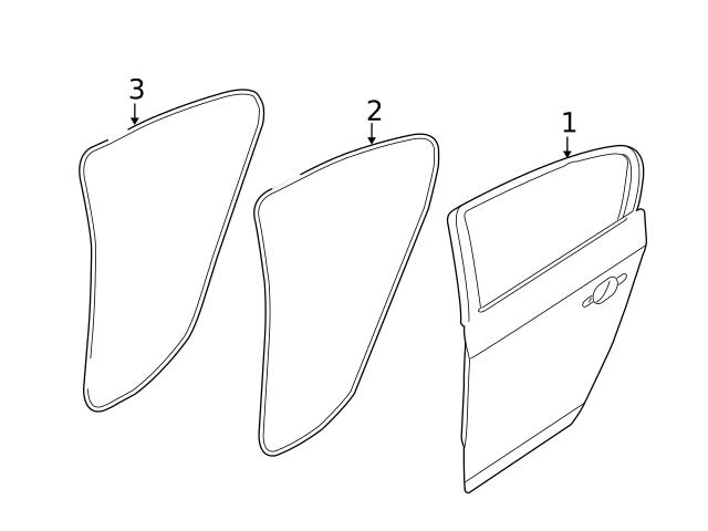 Genuine BMW 51727497913 Door Seal; Left, Right - BMW