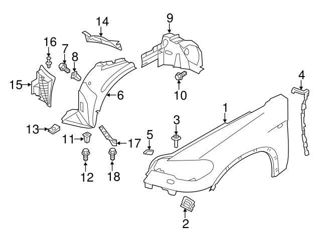Genuine BMW 51747169418 Air Intake Hose; Front Right - BMW