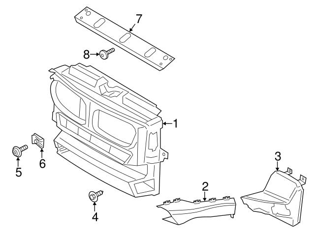 Genuine BMW 51747210485 Radiator Support Air Deflector; Left - BMW