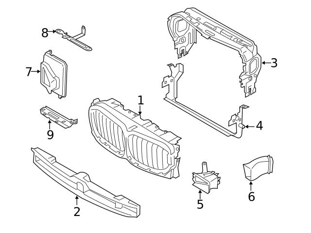 Genuine BMW 51747421686 Brake Air Duct; Front Right - BMW