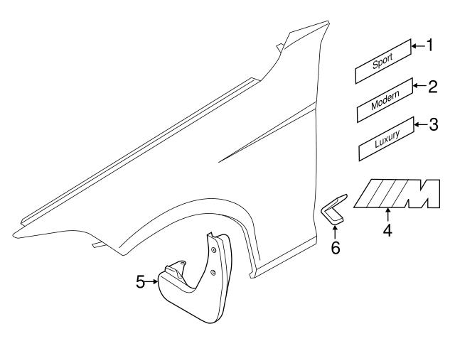 Genuine BMW 51747465292 Hood Scoop; Right - BMW