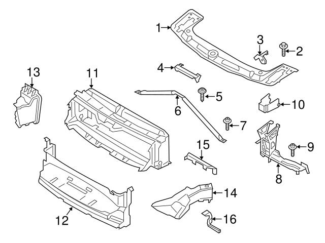 Genuine BMW 51748057202 Radiator Support Air Duct - BMW