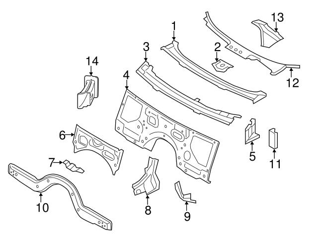 Genuine BMW 51757185167 Radiator Support Air Duct; Left - BMW