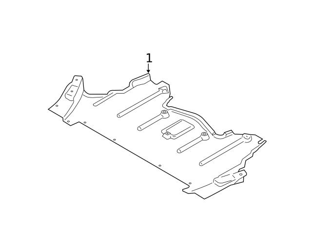 Genuine BMW 51757205147 Radiator Support Splash Shield - BMW