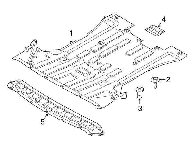 Genuine BMW 51757261712 Radiator Support Splash Shield Cap - BMW
