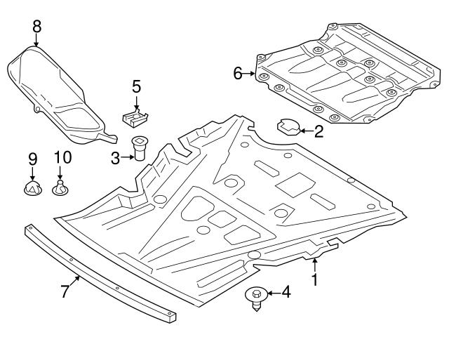 Genuine BMW 51758057327 Radiator Support Splash Shield Seal - BMW