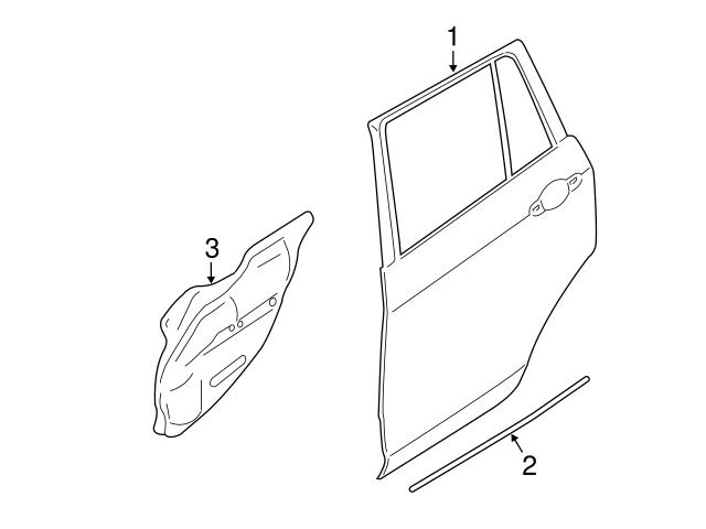 Genuine BMW 51762990317 Door Water Deflector; Left, Right - BMW
