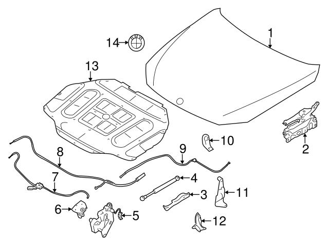 Genuine BMW 51767183828 Hood Seal; Right Upper - BMW
