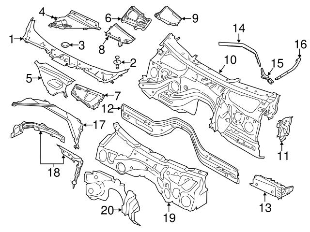 Genuine BMW 51767255804 Hood Seal; Right Outer, Rear Right Outer - BMW