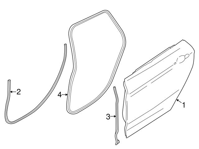 Genuine BMW 51767289930 Door Seal; Left, Right - BMW