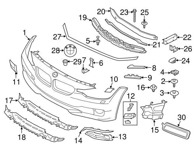 Genuine BMW 51767293711 Bumper Seal - BMW | 51764857055