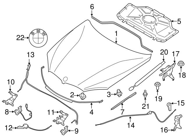 Genuine BMW 51767294509 Hood Seal - BMW