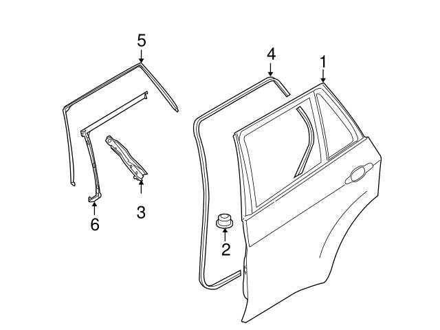 Genuine BMW 51767310322 Door Seal; Right - BMW | 51767179398