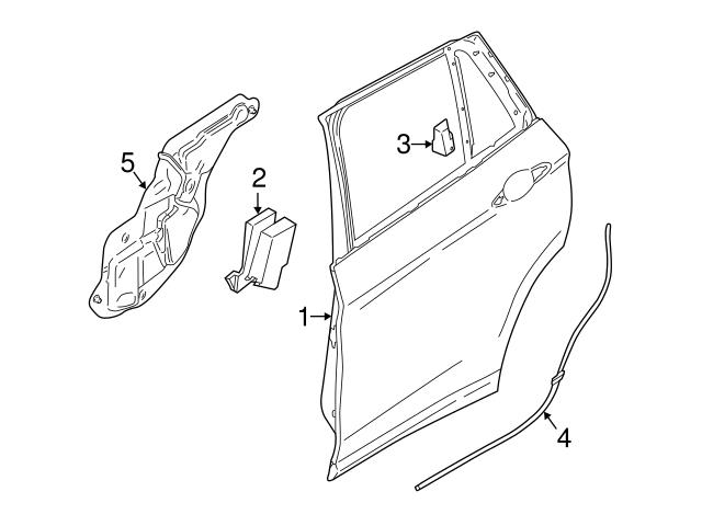 Genuine BMW 51767349646 Door Seal; Left, Right - BMW