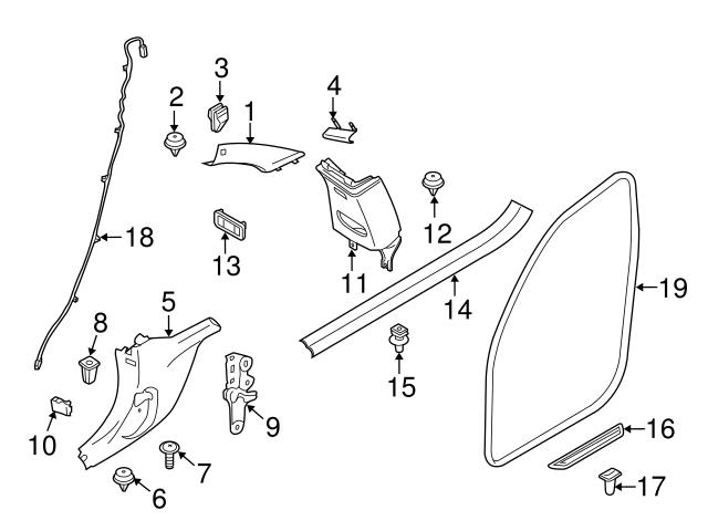 Genuine BMW 51767369304 Door Seal; Right - BMW | 51767279742
