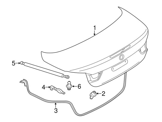 Genuine BMW 51767404466 Deck Lid Seal; Rear - BMW | 51767297090