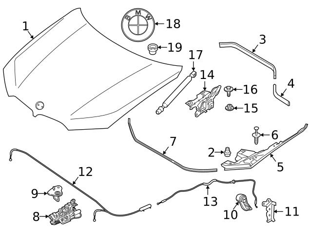 Genuine BMW 51767418174 Hood Seal - BMW