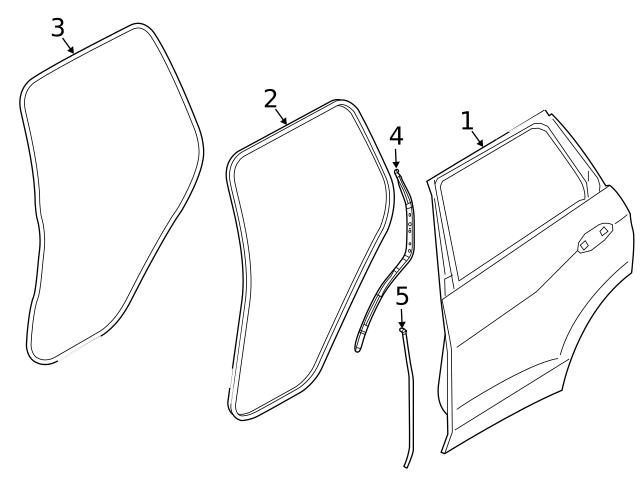 Genuine BMW 51769447091 Door Seal; Left, Right - BMW
