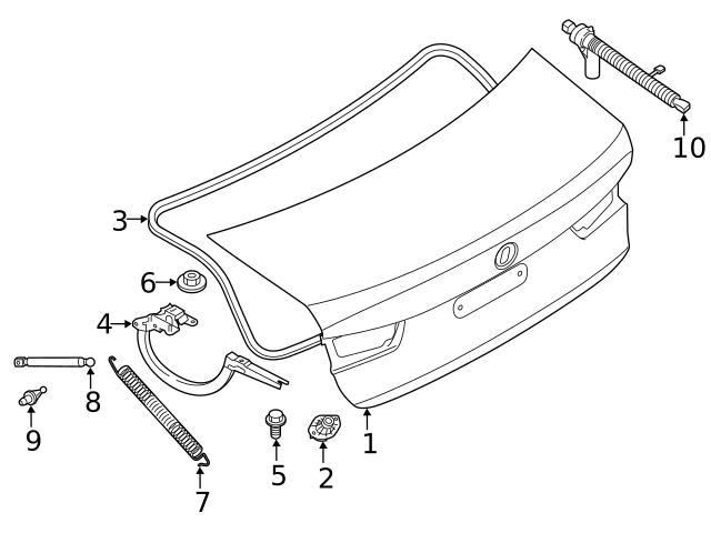 Genuine BMW 51769465400 Deck Lid Seal - BMW