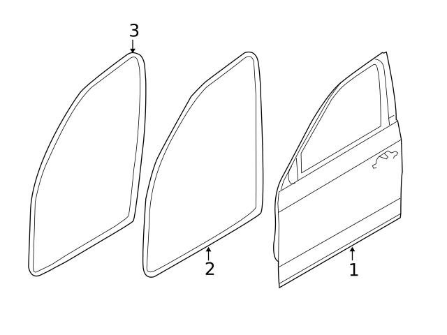 Genuine BMW 51769466618 Door Seal; Left, Right - BMW
