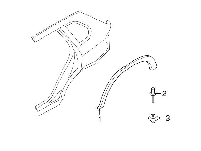 Genuine BMW 51772452500 Fender Flare; Right - BMW | 51777163560