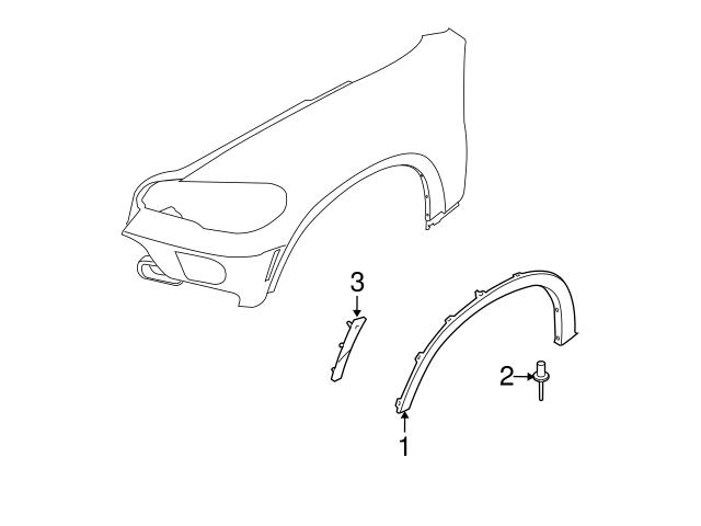 Genuine BMW 51772452529 Fender Flare; Right - BMW | 51777163558