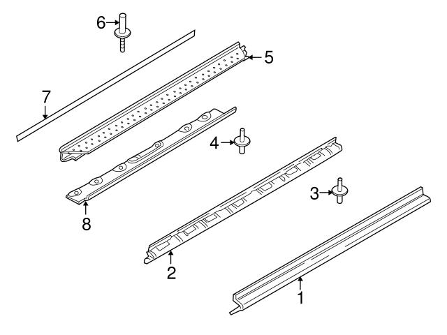 Genuine BMW 51777227533 Running Board Step Pad; Left Upper - BMW ...