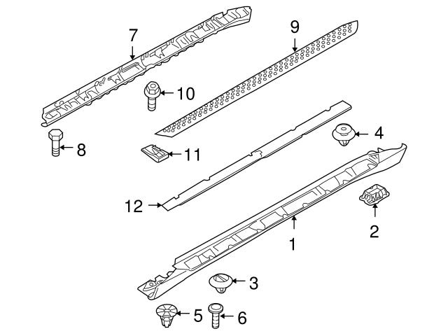 Genuine BMW 51777245742 Running Board Step Pad; Right - BMW | 51777184426