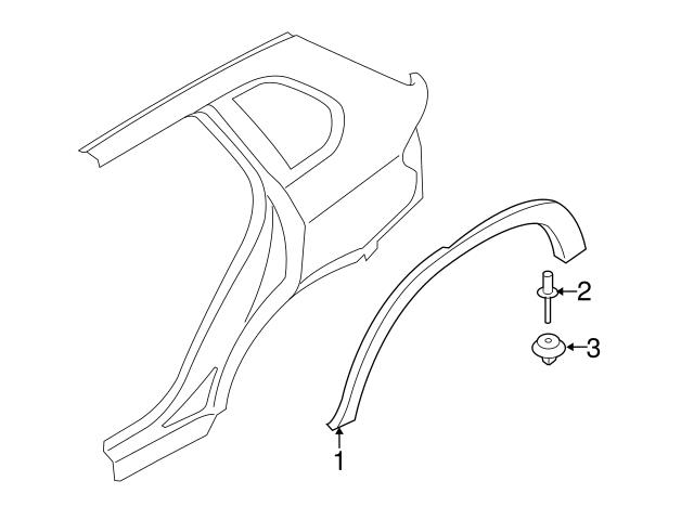 Genuine BMW 51777294372 Fender Flare; Right - BMW