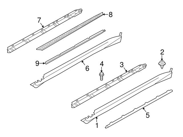 Genuine BMW 51777294386 Running Board Step Pad; Right - BMW