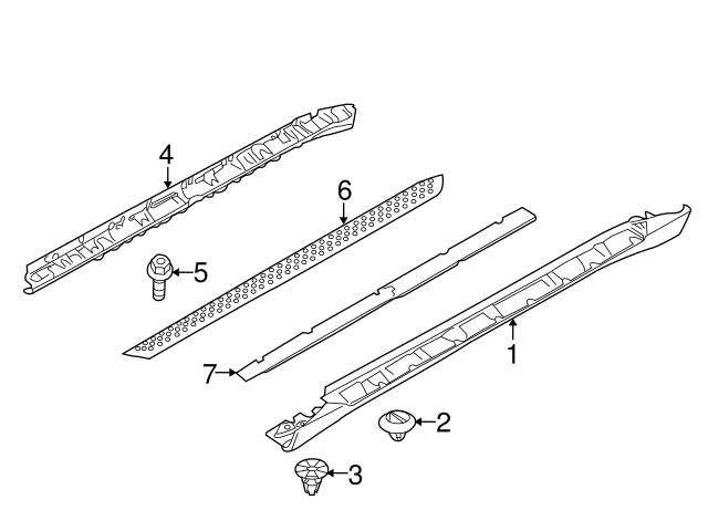 Genuine BMW 51777319862 Running Board Step Pad; Right - BMW