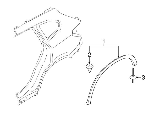 Genuine BMW 51777332340 Fender Flare; Right - BMW