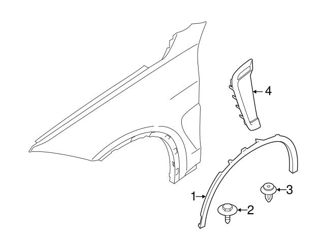 Genuine BMW 51777378576 Fender Flare; Right - BMW
