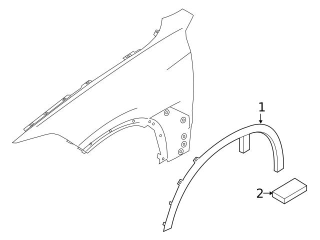 Genuine BMW 51777441058 Fender Flare; Right - BMW