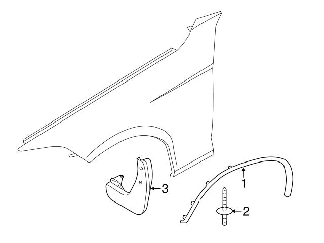 Genuine BMW 51778049939 Fender Flare; Left - BMW