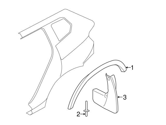 Genuine BMW 51778049941 Fender Flare; Left - BMW