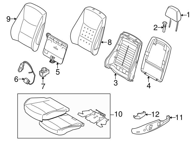Genuine BMW 52106979650 Seat Trim Panel; Right - BMW