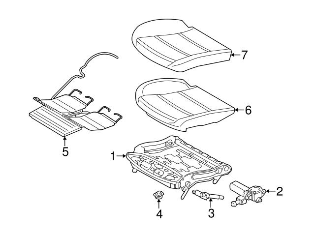 Genuine BMW 52106981764 Seat Cushion Foam; Left Rear, Right Rear - BMW