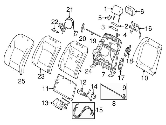 Genuine BMW 52107005422 Seat Motor; Left Front, Right Front - BMW
