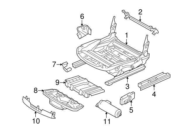 Genuine BMW 52107157391 Seat Frame Trim Panel; Left Inner - BMW