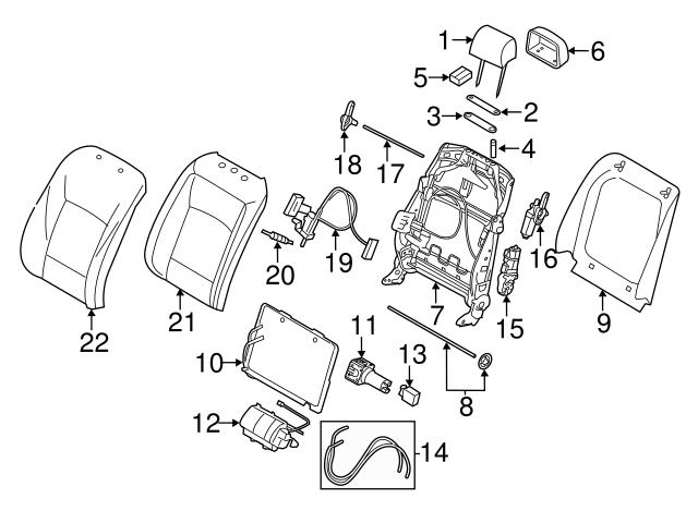 Genuine BMW 52107264592 Headrest Cover; Left, Right - BMW
