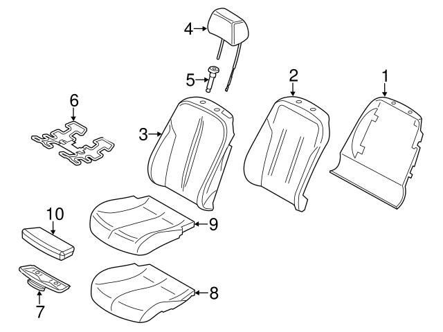 Genuine BMW 52107281877 Headrest; Left - BMW