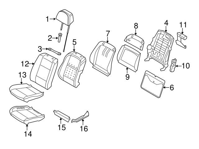 Genuine BMW 52107303529 Seat Cushion Pad; Left, Right - BMW