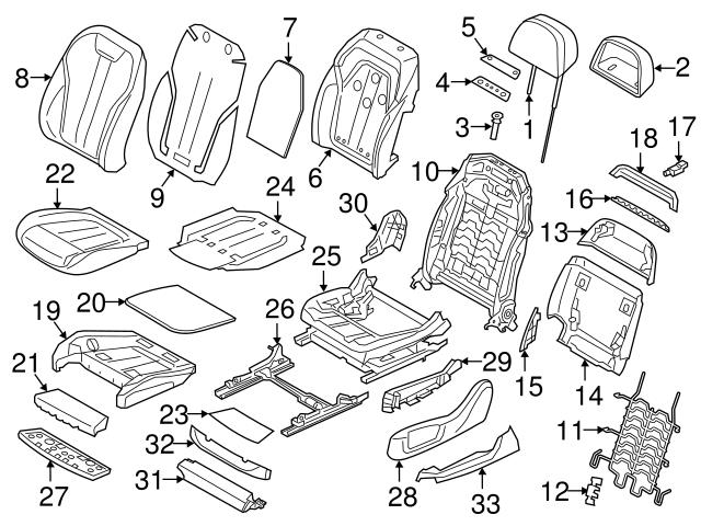 Genuine BMW 52107354593 Seat Cushion Foam - BMW