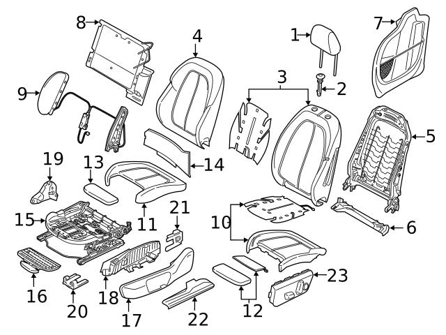 Genuine BMW 52107395068 Seat Track Cover - BMW
