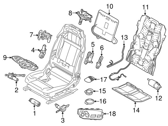 Genuine BMW 52107454053 Seat Motor; Left - BMW