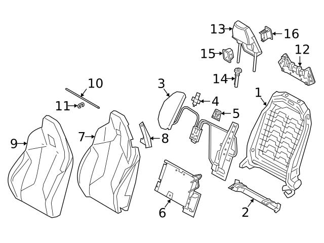 Genuine BMW 52109871805 Seat Belt Guide; Front Left - BMW